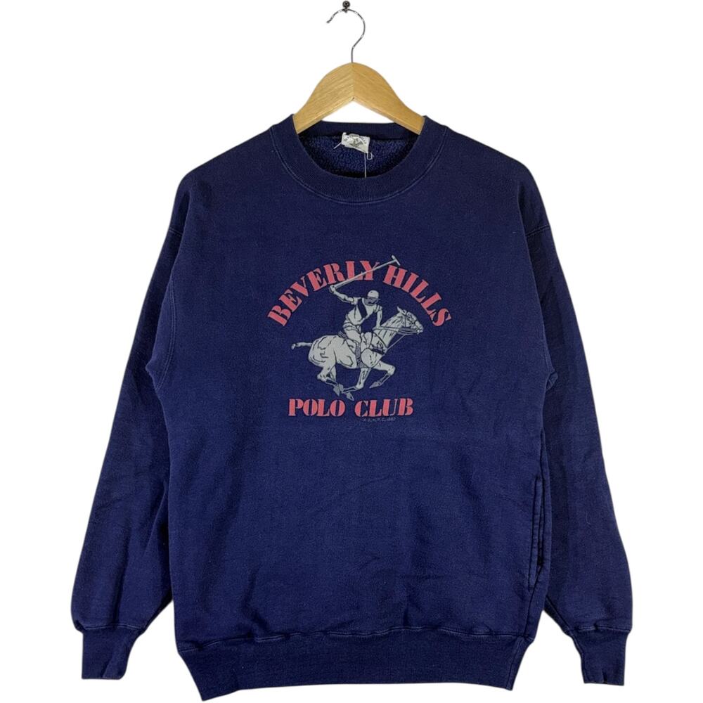 Vintage Beverly Hills Polo Club Logo Crewneck Large - Gem